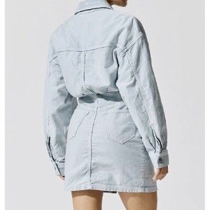 IRO | Dresses | Iro Raffa Denim Mini Shirt Dress In Bleached Blue Size ...